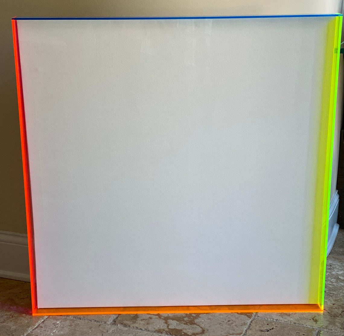 Acrylic Frame NEON Colors Shadow Box CUSTOM Sizes Pink - Etsy