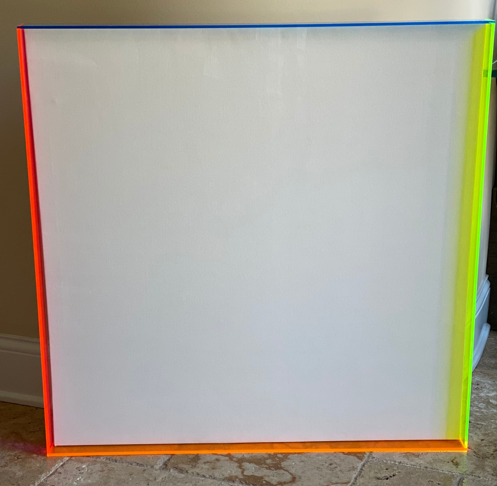 Acrylic Neon Shadow Box Frame, Custom Sizes, Canvas Pink Blue Green ...