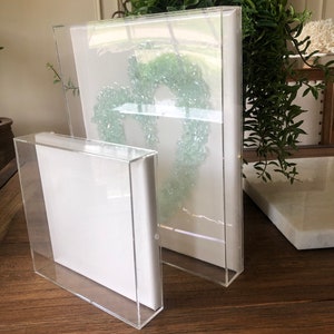 Frame Custom Acrylic Shadow Clear Canvas Box CUSTOM SIZES Wall Display ...