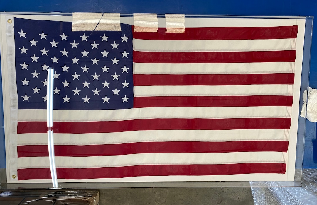 Acrylic American Flag in Acrylic Shadow Frame Free Shipping USA ...