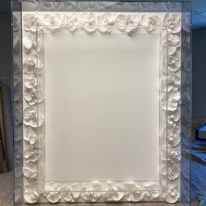 Acrylic Mirror Frame 35x45x6 With 6" Channels for Flowers - Etsy