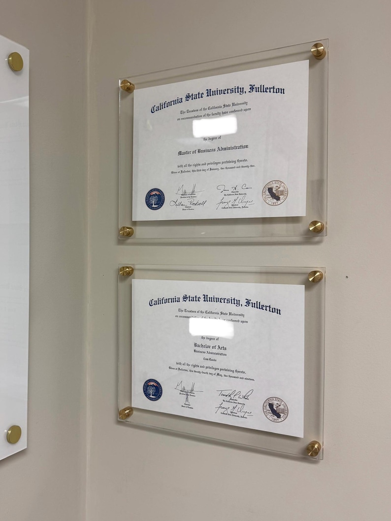 Medical School Diploma Frame Custom Acrylic Gift Degree College Idea ...