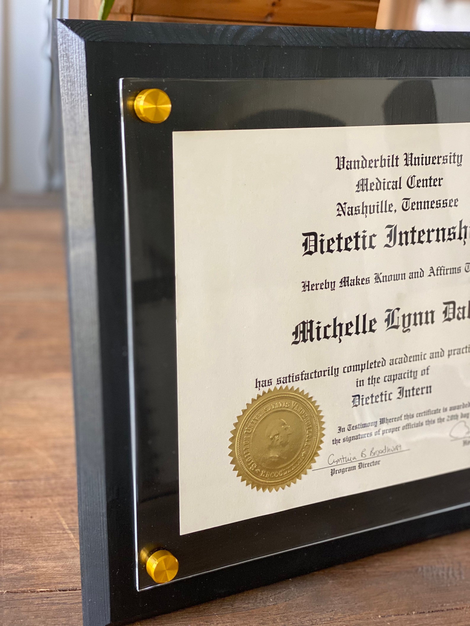 Acrylic and Wood Frame CUSTOM Sizes Diploma, Certificate, Graduation ...