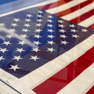 American Flag in Acrylic Shadow Frame Antique Flag Available Usa-made ...