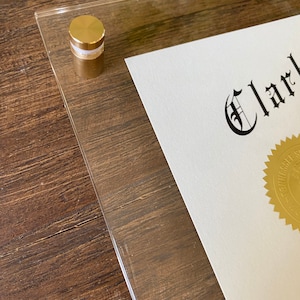 Acrylic Clear Floating Frame, Art, Photo, Modern, Diploma, Degree ...