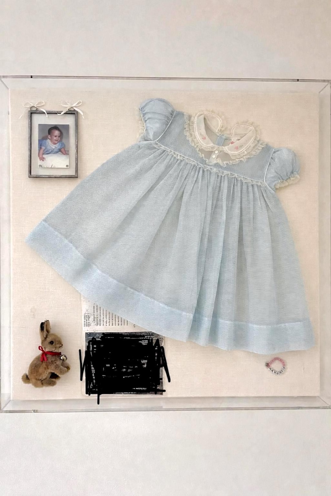 Christening Acrylic Frame Shadow Baby Box Gown Baptism Newborn Kit ...