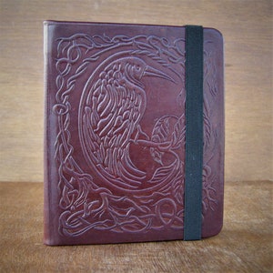 Pocket Size Pagan Wicca Raven Handmade Leather Book of Shadows Journal ...