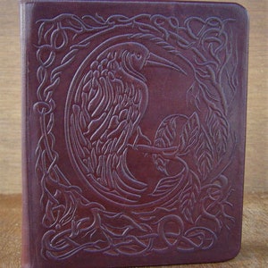 Pocket Size Pagan Wicca Raven Handmade Leather Book of Shadows Journal ...