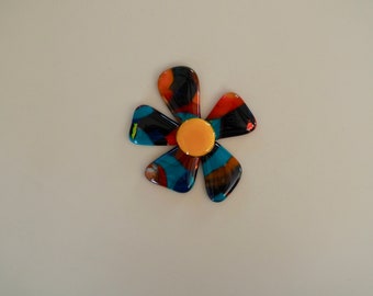 Fused glass flowers | Etsy