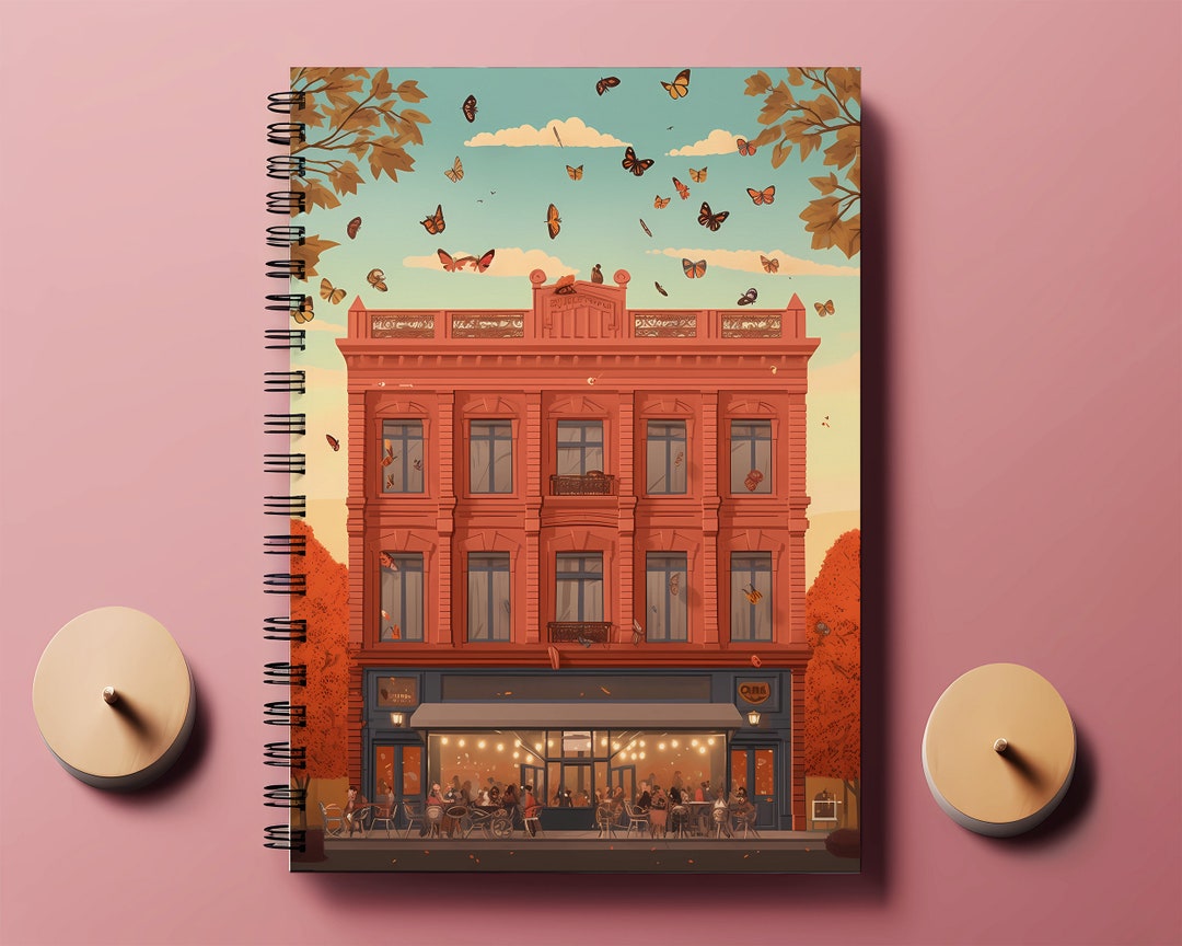 At the French Café Illustration Notebook A6 Handmade Journal Diary ...