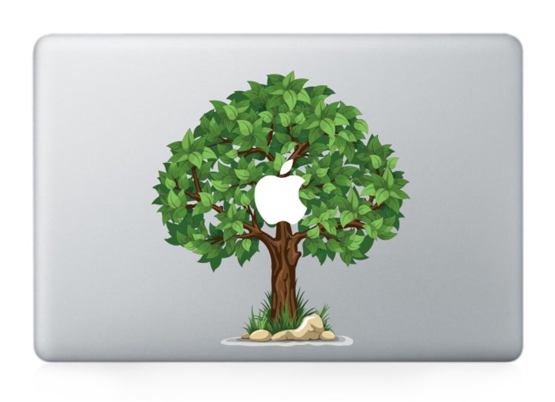 MacBook 13 Inch Decal Sticker Green Heart Shape Apple Tree Art for ...