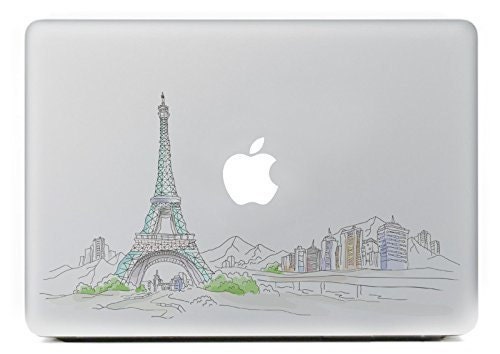 MacBook 13 Inch Decal Sticker Eiffel Tower and Apple Art for Apple ...