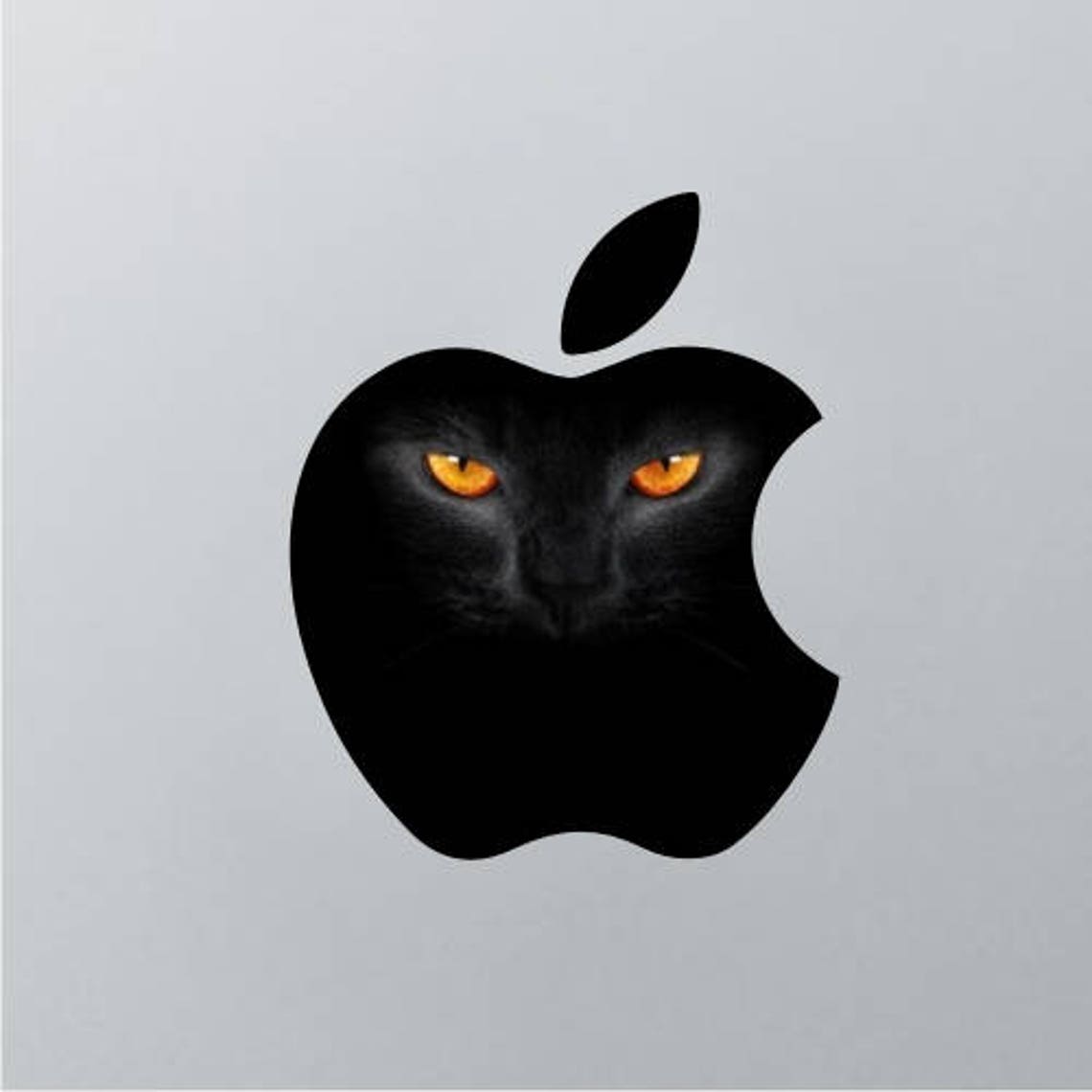 Flag of Black Cat With Apple Logo MacBook Air/pro 13" Removable Vinyl ...