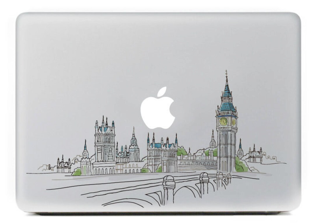 MacBook 15 Inch Decal Sticker London and Apple Art for Apple Laptop - Etsy