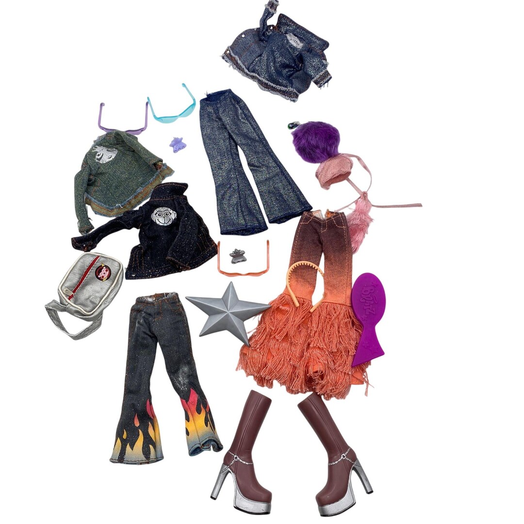 Bratz Funk N Glow Clothing and Accessory Lot Jackets Boots VTG Jeans ...