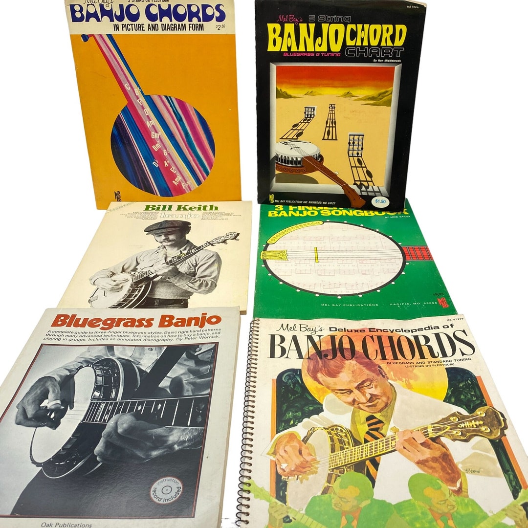 Banjo Playing Lot of Books Chords Bluegrass Banjo Bill Keith Banjo ...
