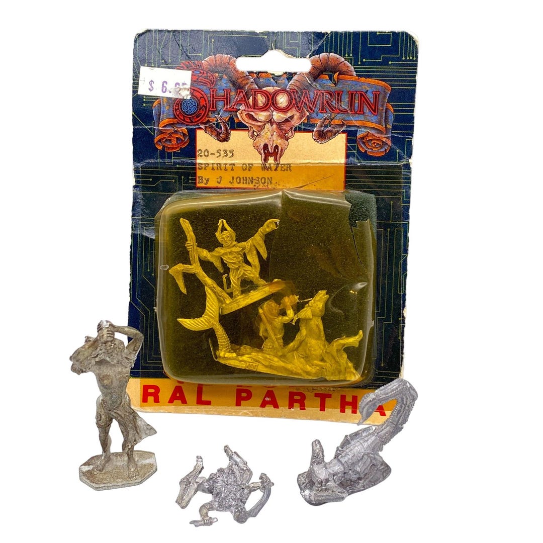 Ral Partha Shadowrun Spirit of Water Miniature D&D Figures Plus Extras ...