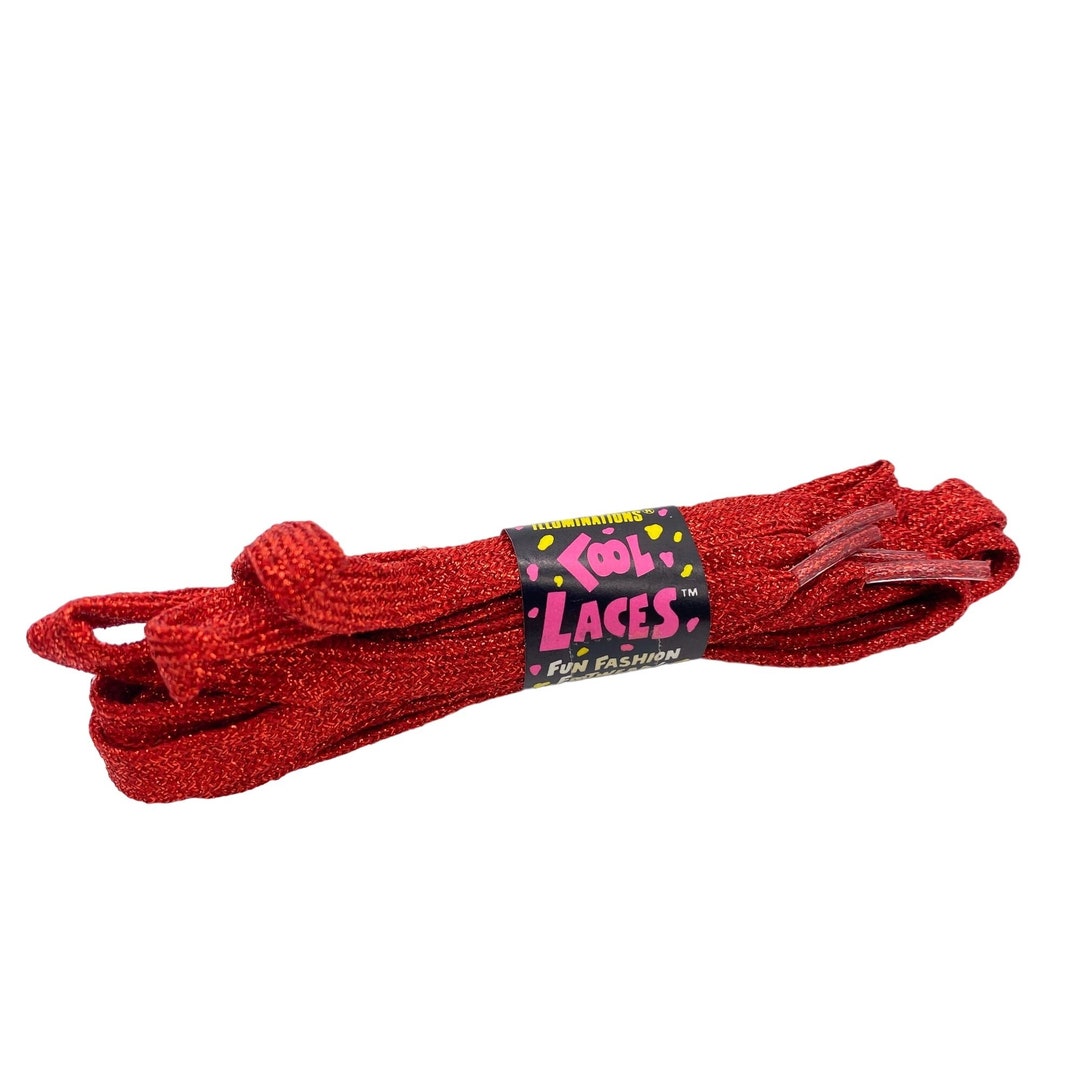 Vintage Illuminations Cool Shoe Laces Red Glittery Sparkle Y2k 90s 45 ...