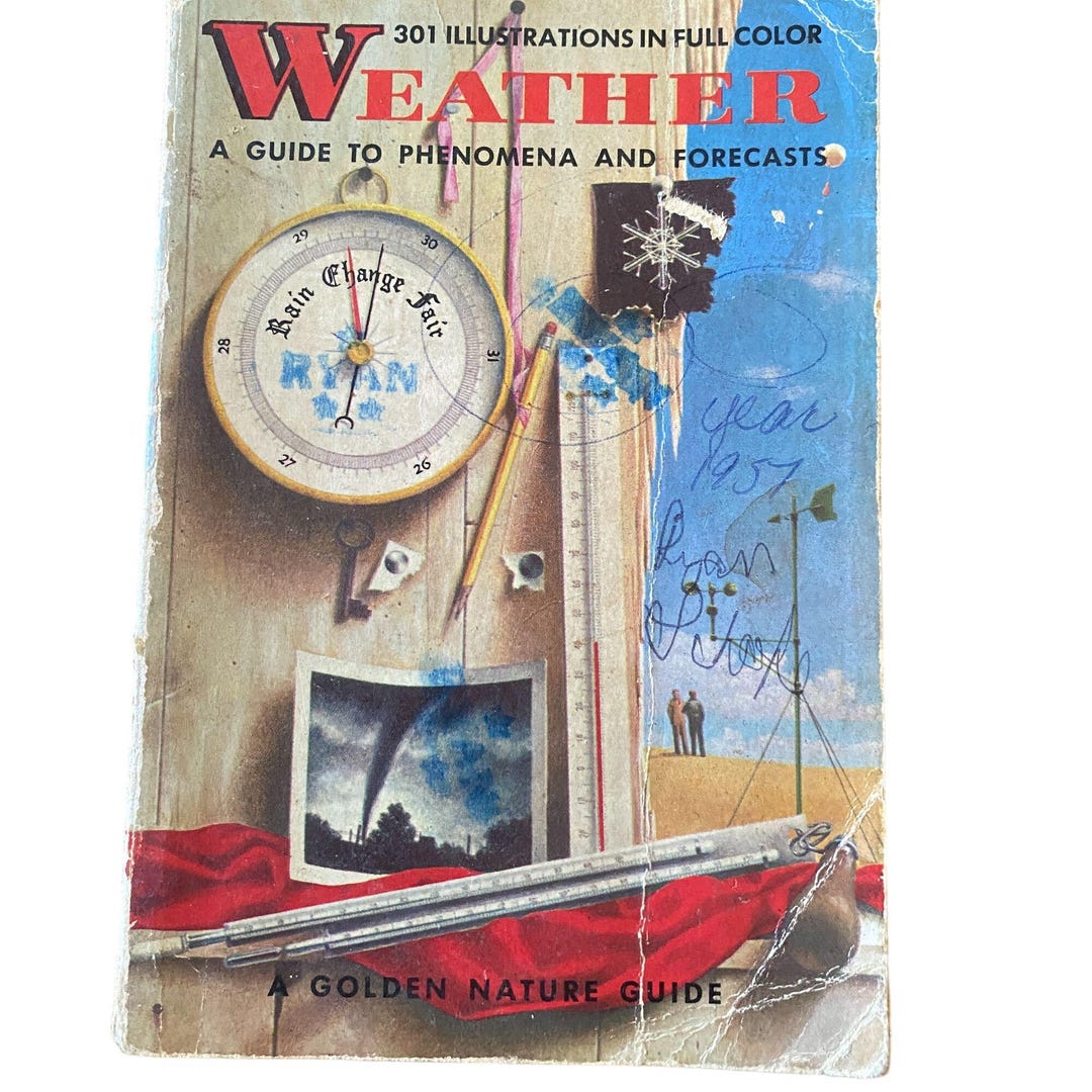 VTG Weather Golden Nature Guide Book 301 Illustrations Home School ...