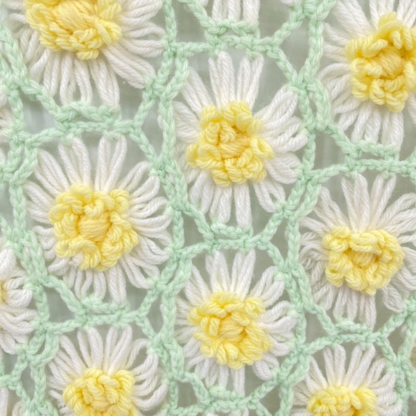 Daisy Crochet Blanket - Etsy