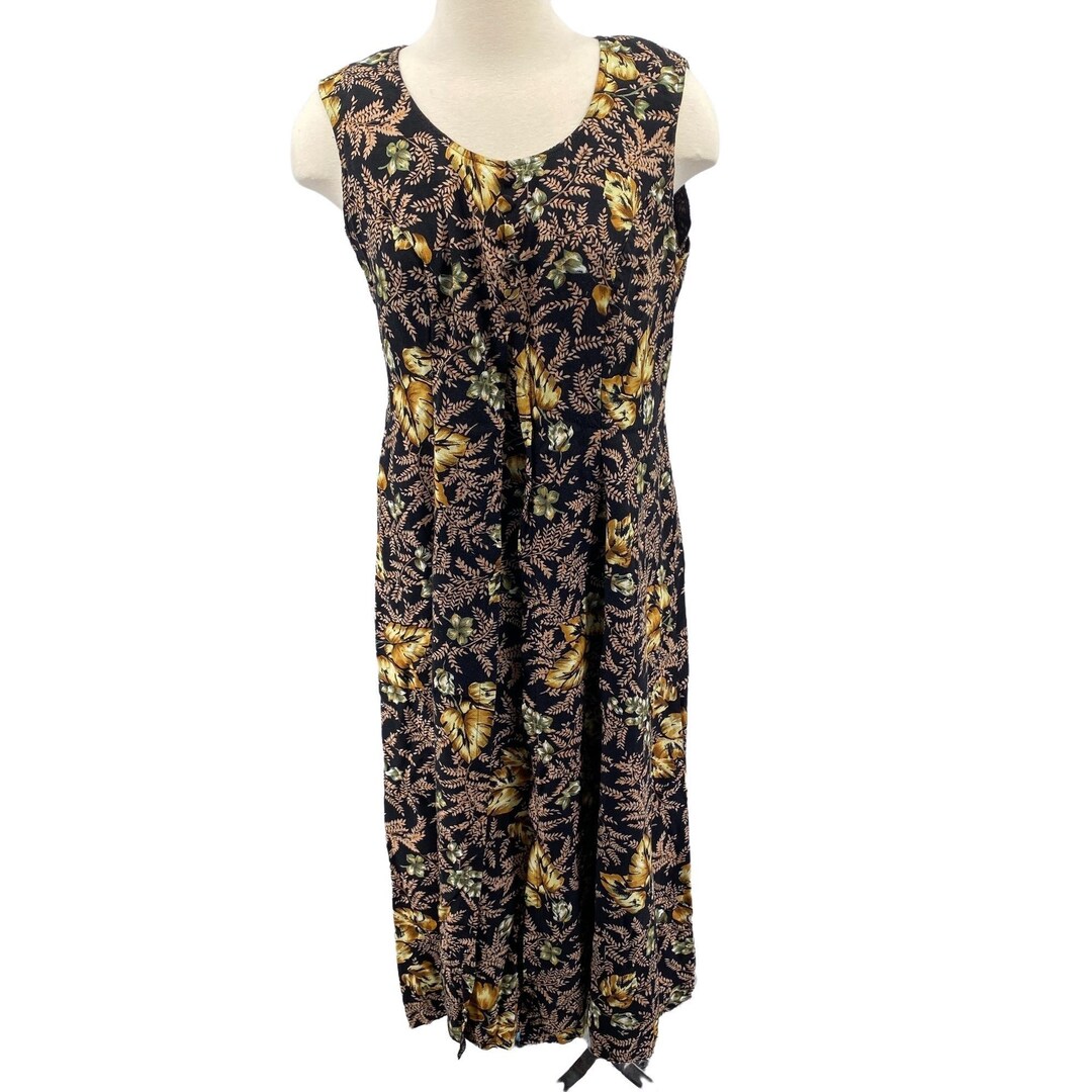 Vintage Jamie Brooke Floral Cottage Prairie Midi Dress Size 14 Large ...