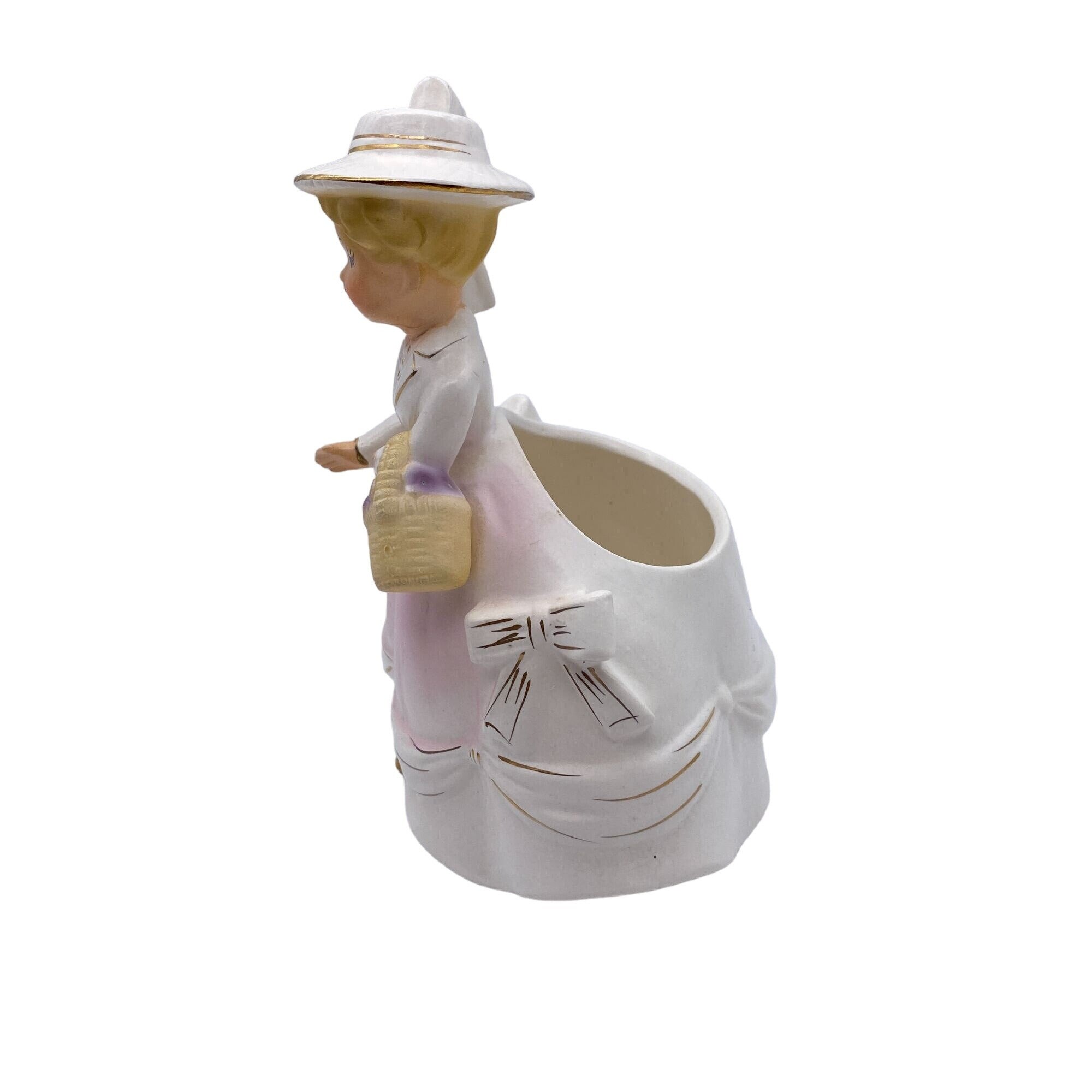 Vintage Relpo Victorian Lady Planter Ceramic K1399 Southern Belle ...