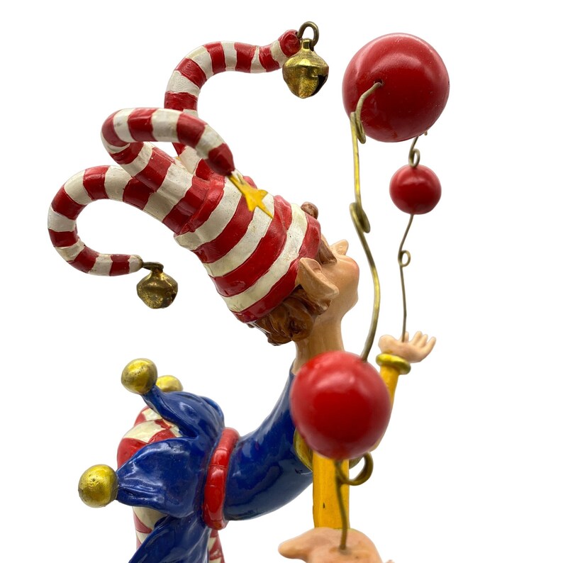 Juggling Jester Figure Clown Fairy Elf Shelf Sitter Christmas Holiday ...