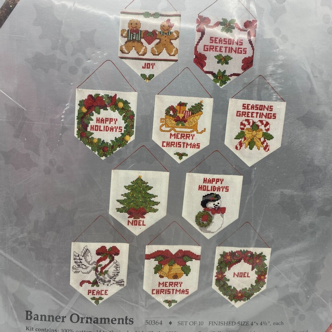 Something Special Counted Cross Stitch Banner Christmas Ornaments Kit ...