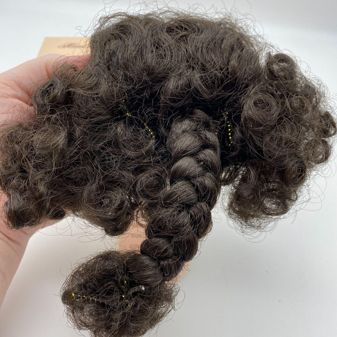 Global Dolls Stephanie Dol Hair Wig Size 10-11 DK Brown Curly Black ...