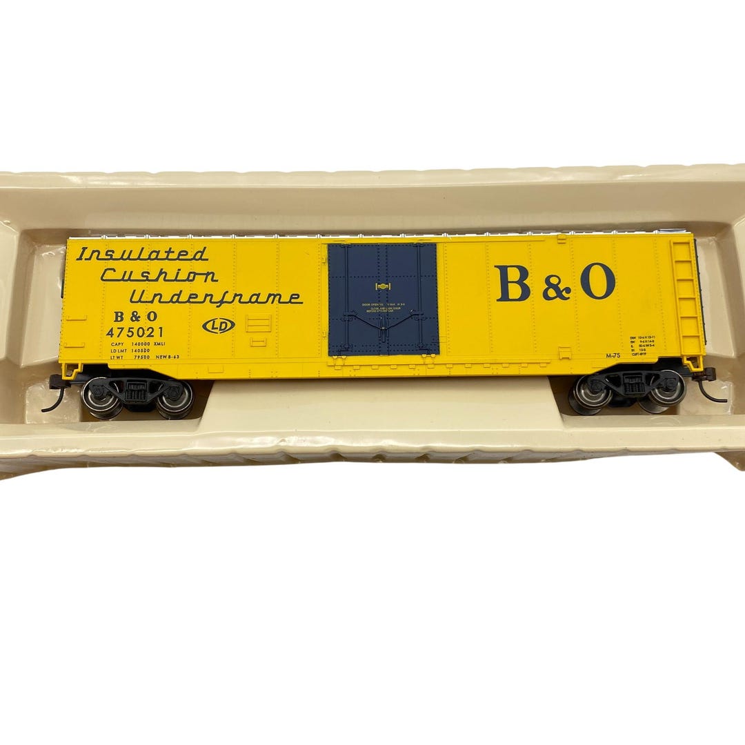 Bachmann Silver Series Ho 50' Plug Door Box Car B&O Yellow No 18012 - Etsy
