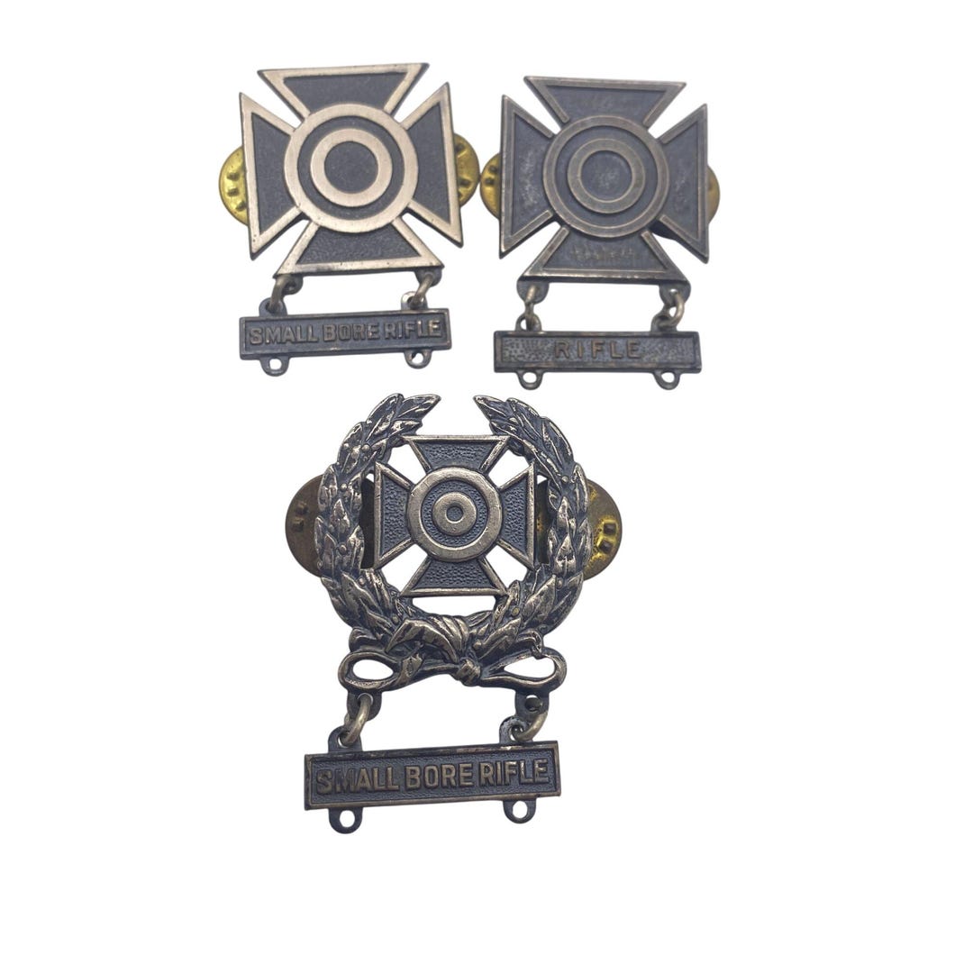 VTG ROTC Small Bore Rifle Medal Pins Rifle Marksman Lapel Pinback - Etsy