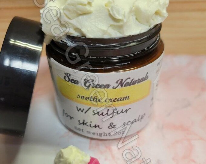 10% SULFUR CREAM Skin Scalp Natural Skincare Blemishes Acne Seborrheic ...