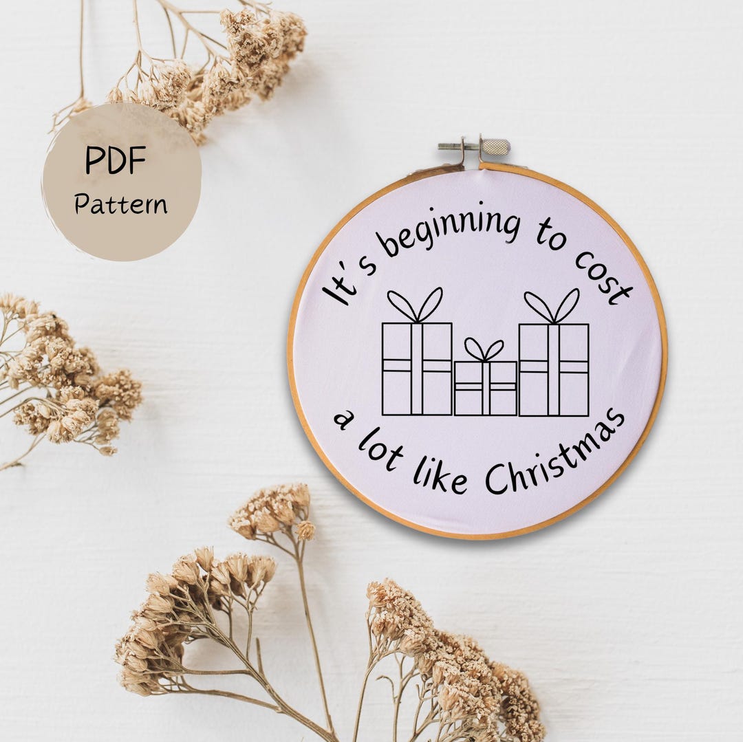 Funny Christmas Hand Embroidery Pattern, Snarky Humour Embroidery Quote ...