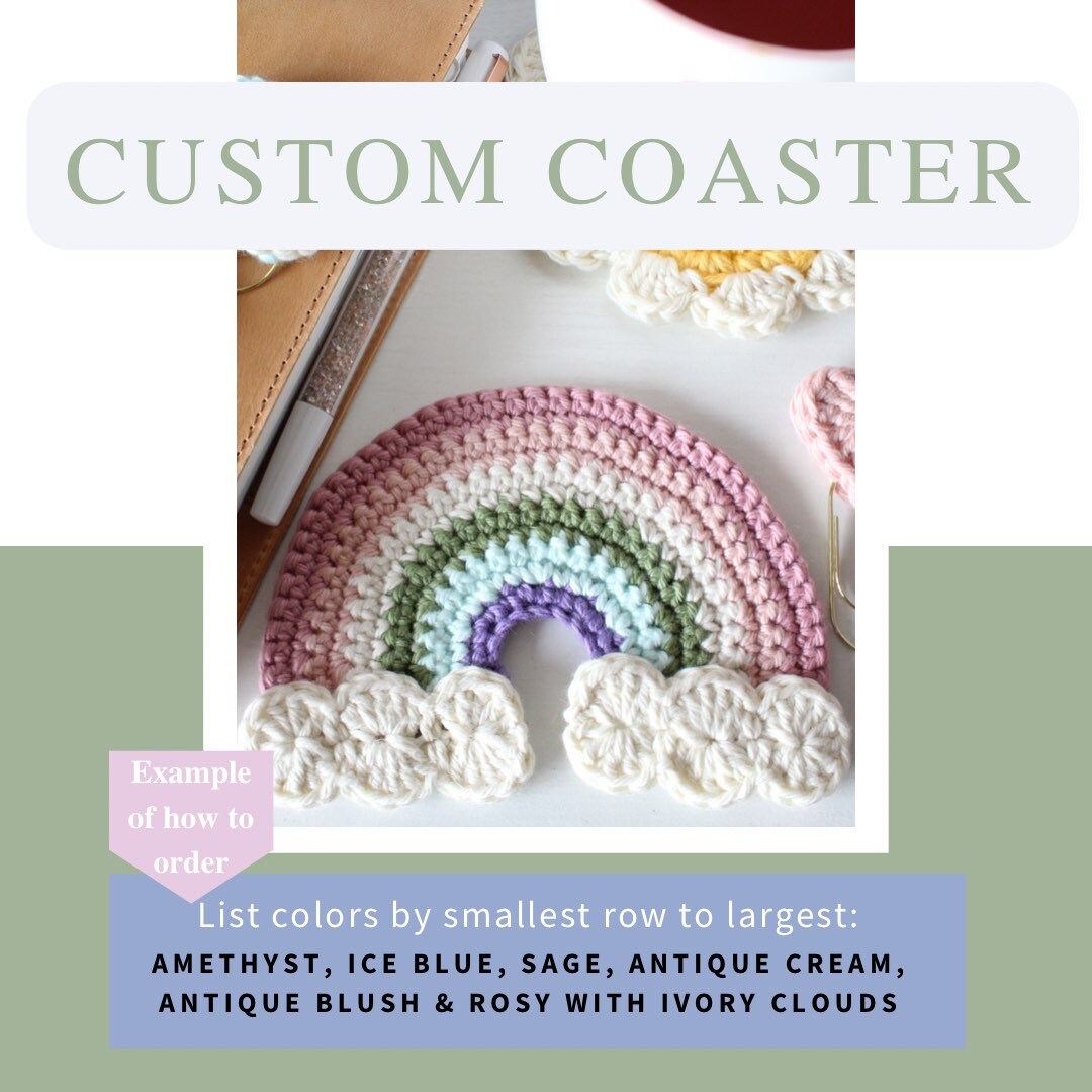 Customizable Rainbow Coaster/desk Decor - Etsy