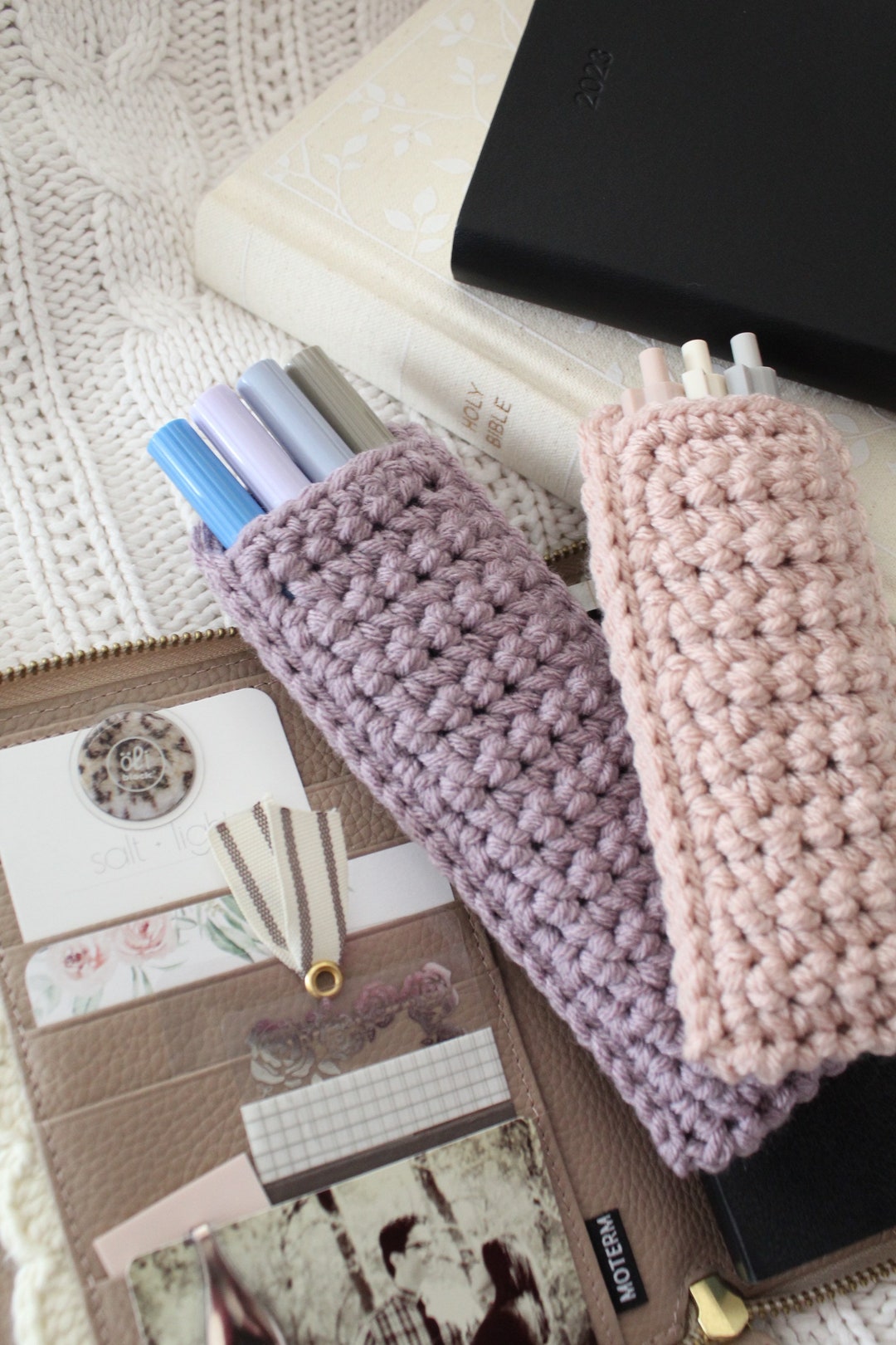 Crochet Sleeve | Pen Pouch | - Etsy