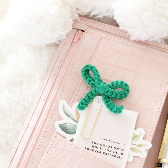 String Bow Paper Clip | Etsy