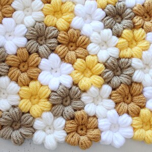 Crochet Flower Desk Mat - Etsy