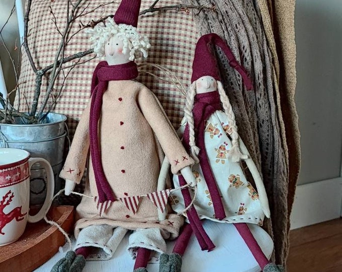 Christmas Dolls Tilda Scandinavian Christmas Decorations Unique Christmas Gift Handmade Rustic ...