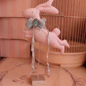 Flying Bunnies Pastel Spring Decor Easter Bunnies Handmade Wedding ...
