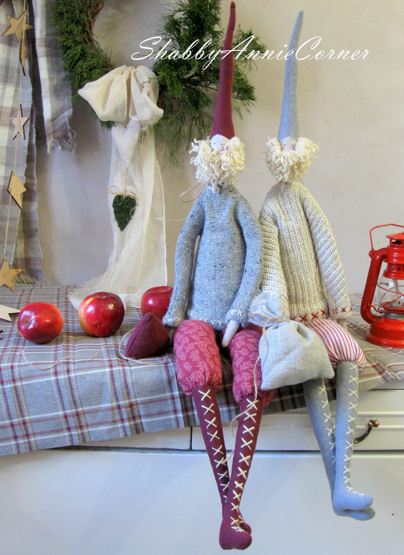 Tilda Santa Doll Scandinavian Christmas Decor Handmade Santa - Etsy