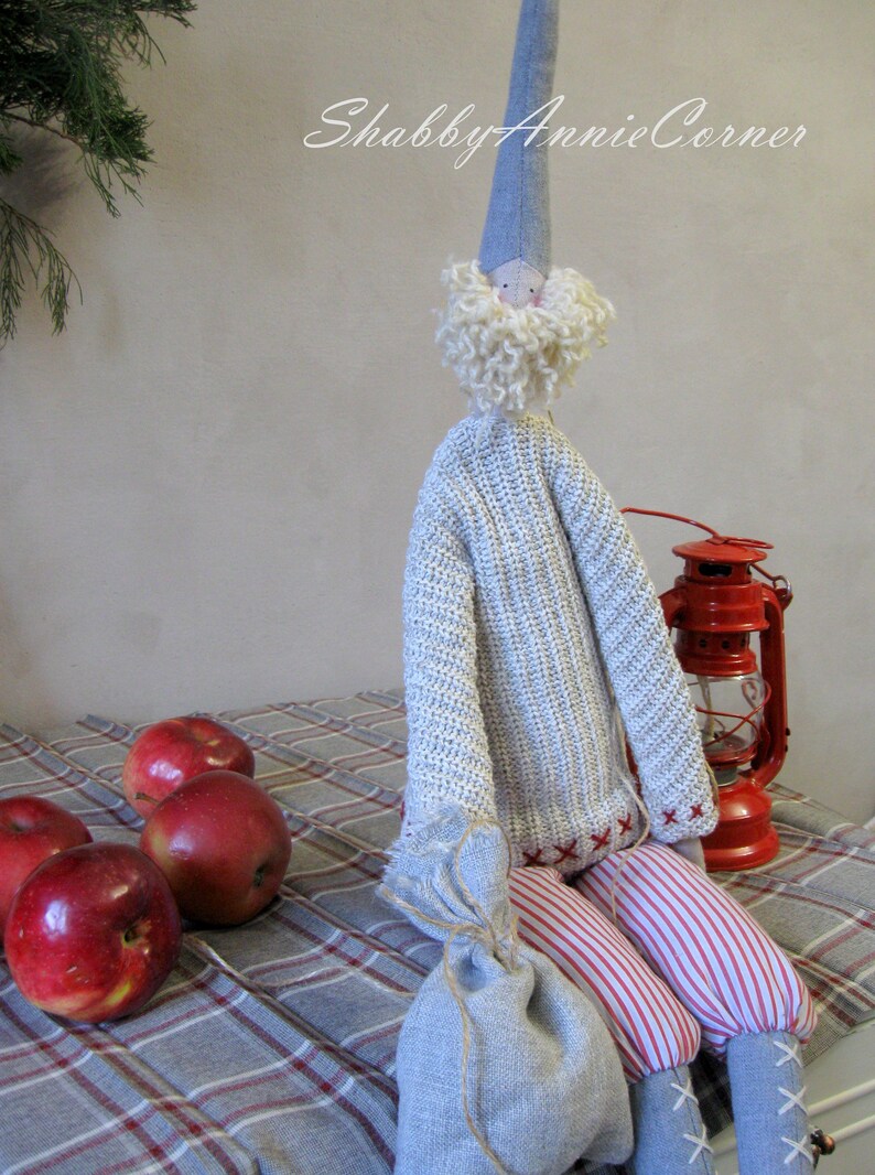 Tilda Santa Doll Scandinavian Christmas Decor Handmade Santa - Etsy