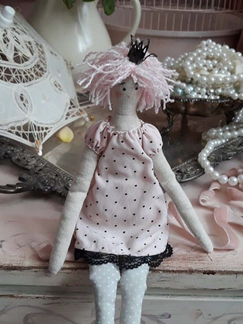 Princess doll Tilda doll Fabric doll Textile doll Pink | Etsy