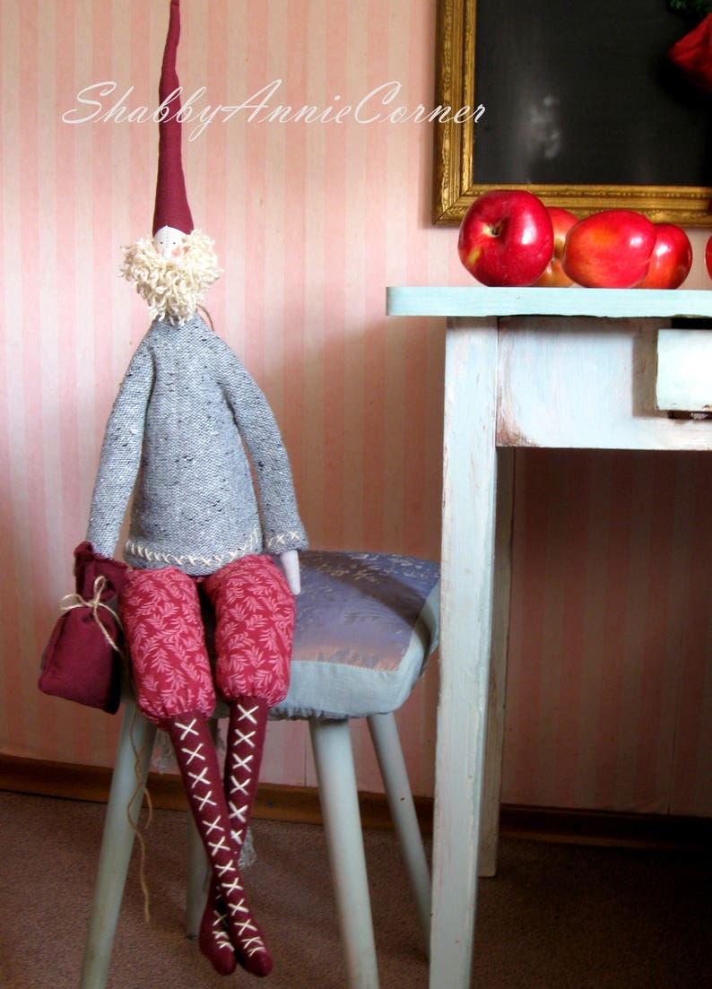 Tilda Santa Doll Scandinavian Christmas Decor Handmade Santa - Etsy