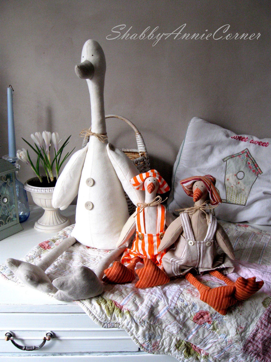 Spring decor Goose Stuffed toys Tilda Easter decorations | Etsy