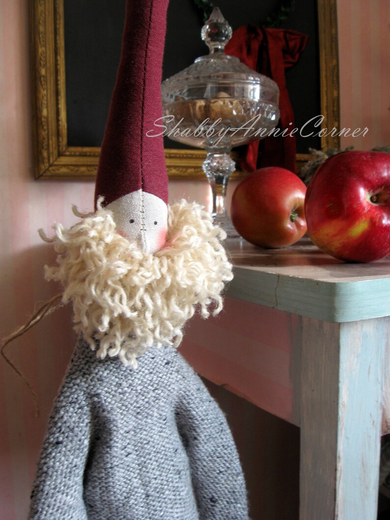 Tilda Santa Doll Scandinavian Christmas Decor Handmade Santa - Etsy