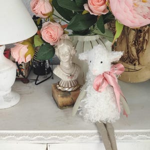 Sheep Doll Lamb Soft Toy Handmade Plush Sheep Primitive Stuffed Animal ...