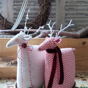 Christmas Deer Tilda Christmas Scandinavian Christmas Doll Textile Deer ...