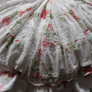 Shabby Chic Pillow Pink Round Ruffle Pillow Floral Pillows Summer ...