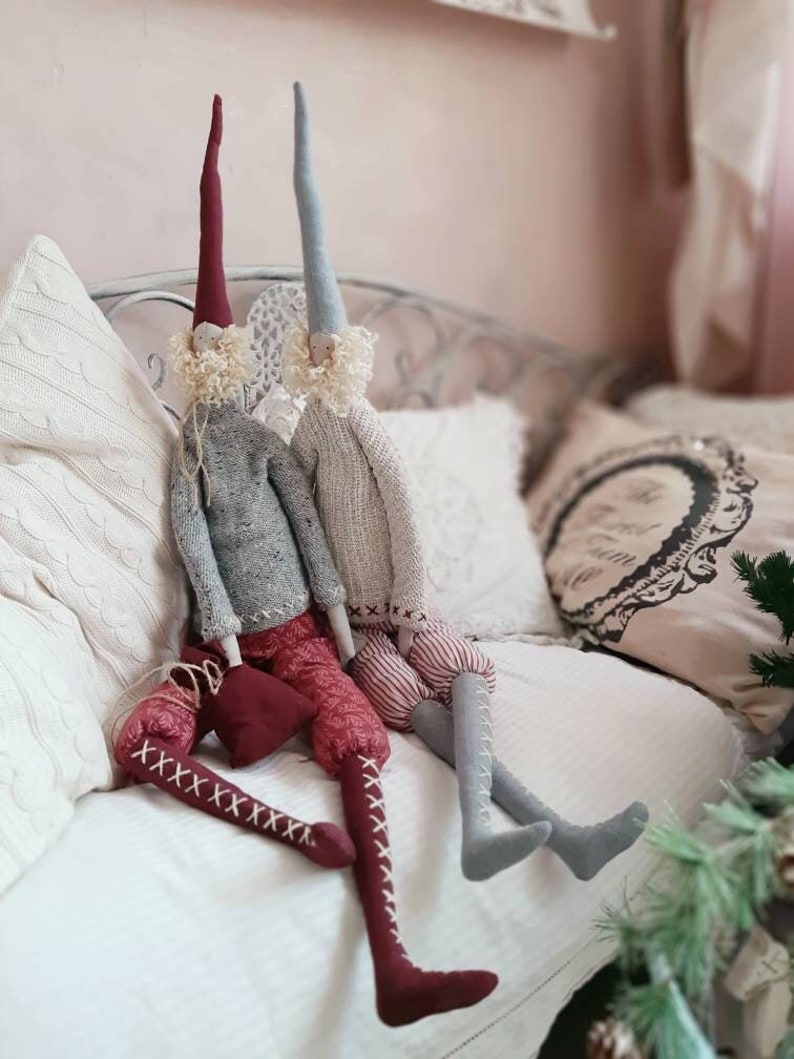 Tilda Santa Doll Scandinavian Christmas Decor Handmade Santa - Etsy