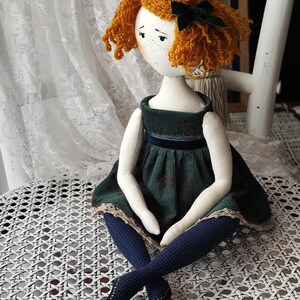 Red Haired Doll in Green Dress Irish Girl Vintage Style Handmade ...